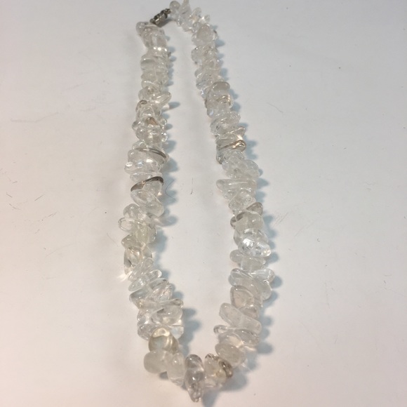 Vintage | Jewelry | Vintage Clear Stone Chip Necklace | Poshmark
